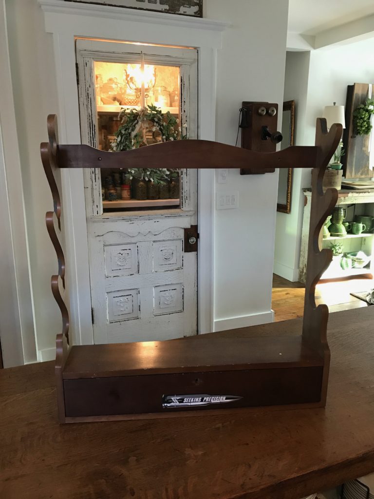 How to Repurpose a Gun Rack into a Cubby - Deb and Danelle