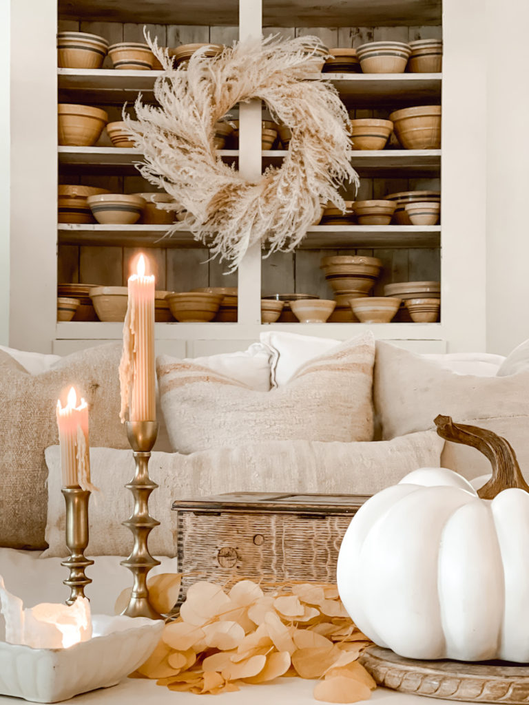 Quick Neutral Fall Coffee Table Decor - Deb and Danelle