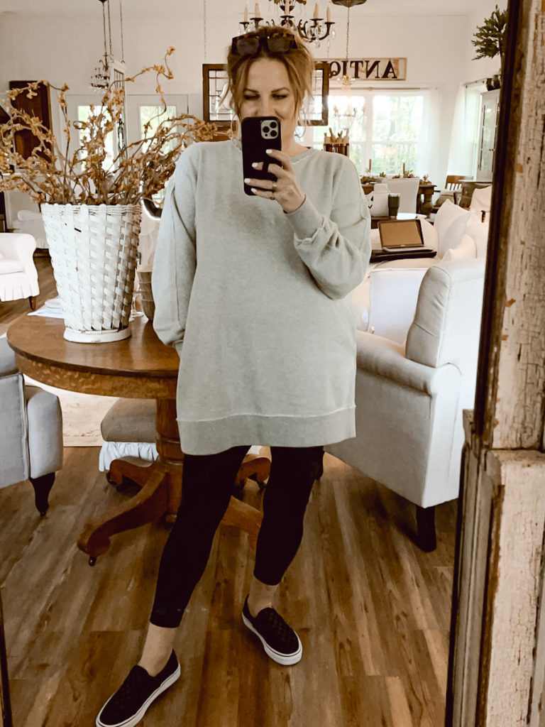 A Fall Haul: Shacket, Oversized Sweatshirt, and Sneakers - Deb and Danelle