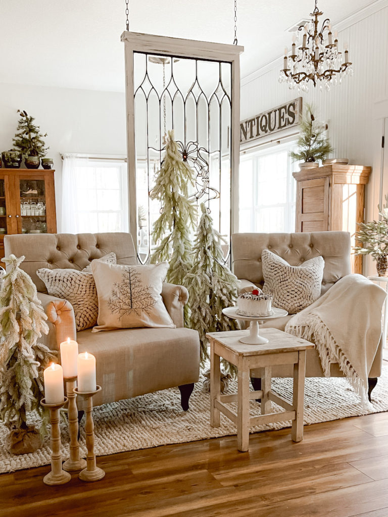 Neutral Winter Decor in the Kitchen - Deb and Danelle