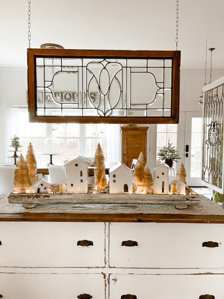 Village House Display with Bottlebrush Trees - Deb and Danelle