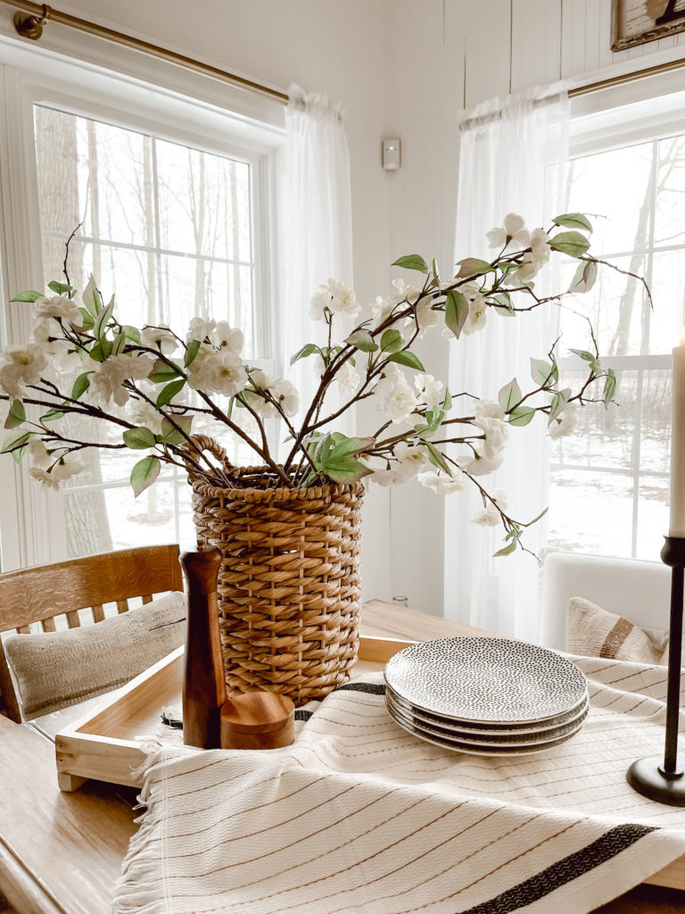Neutral Spring Decor in the Dining Room - Deb and Danelle