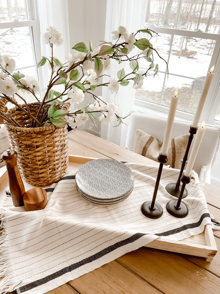 Neutral Spring Decor in the Dining Room - Deb and Danelle