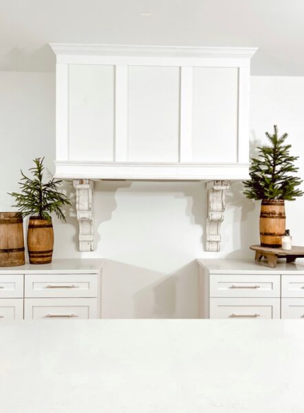 Our Large Range Hood with Antique Corbels - Deb and Danelle