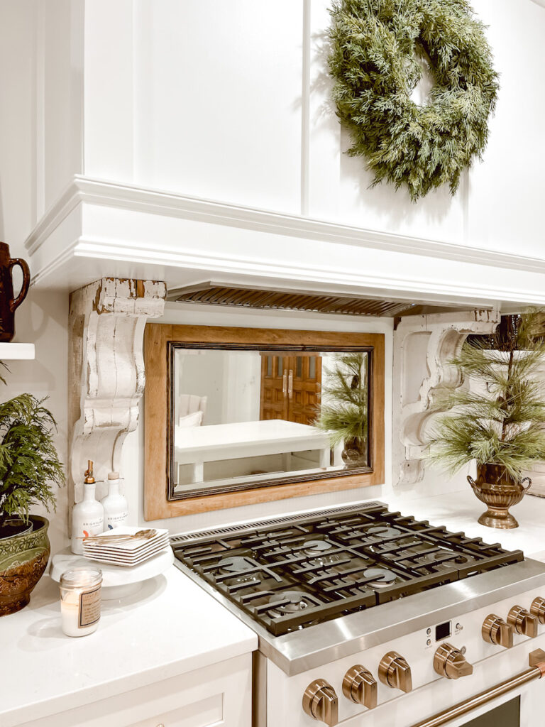 Antique Mirror Above our Stove - Deb and Danelle