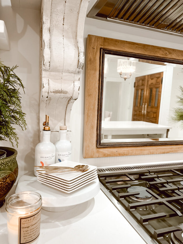 Antique Mirror Above our Stove - Deb and Danelle