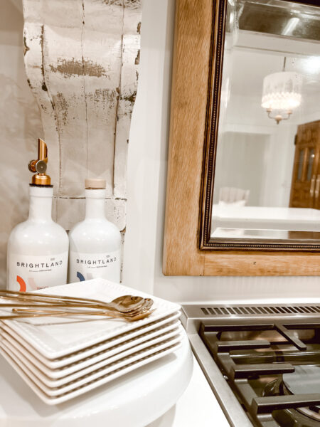 Antique Mirror Above our Stove - Deb and Danelle