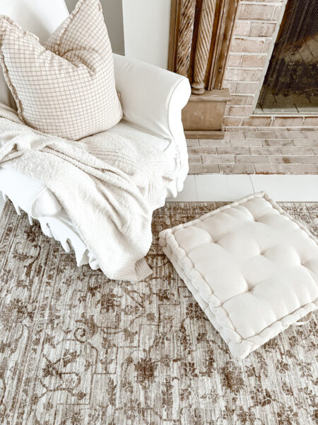 New Warm-Toned Rug for our Family Room - Deb and Danelle