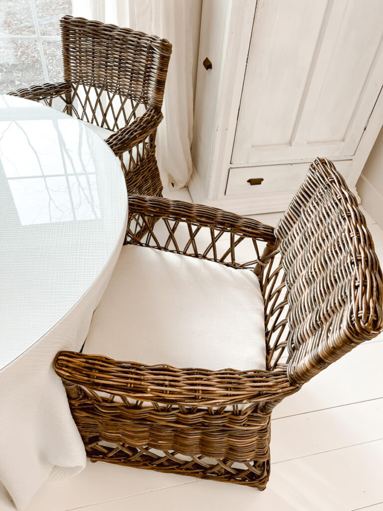 Our Wicker Dining Chairs - Deb and Danelle