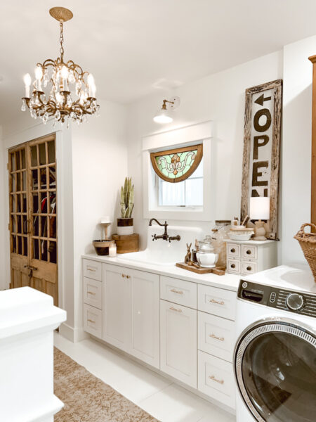 Stained Glass Window in the Laundry Room - Deb and Danelle