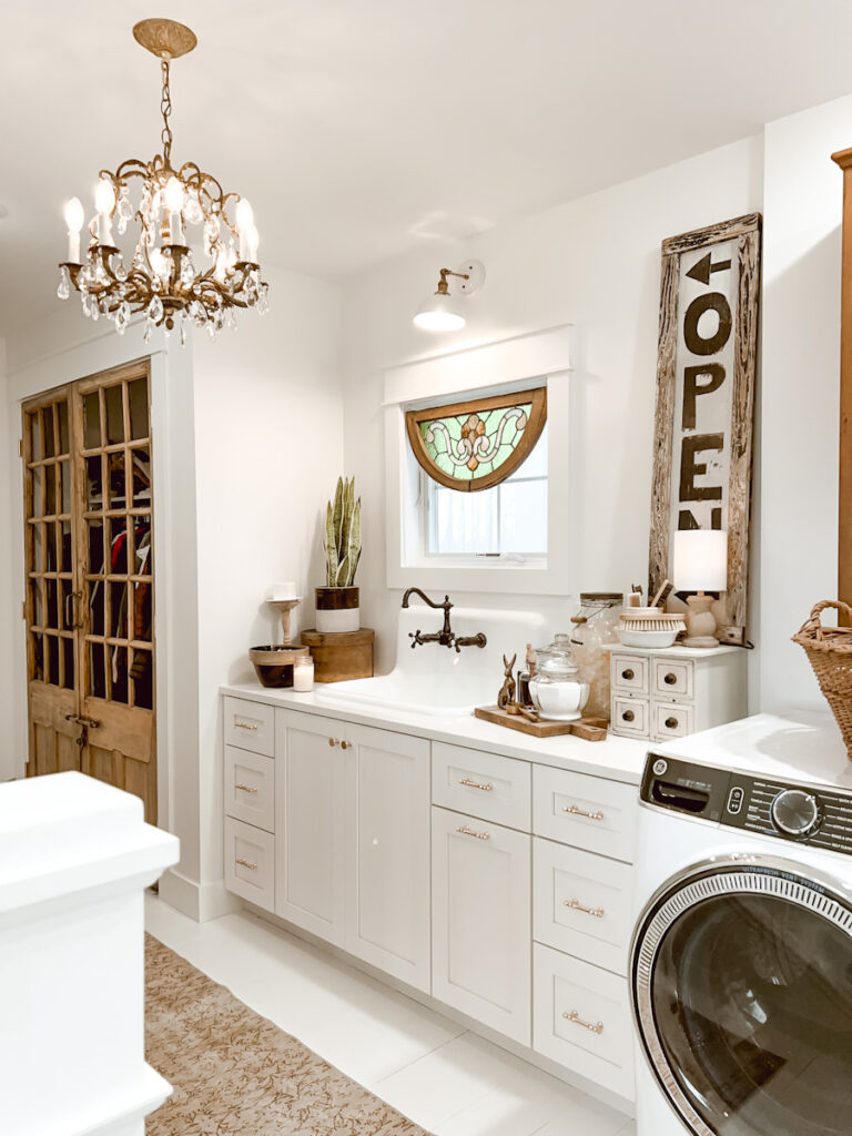 Stained Glass Window in the Laundry Room - Deb and Danelle