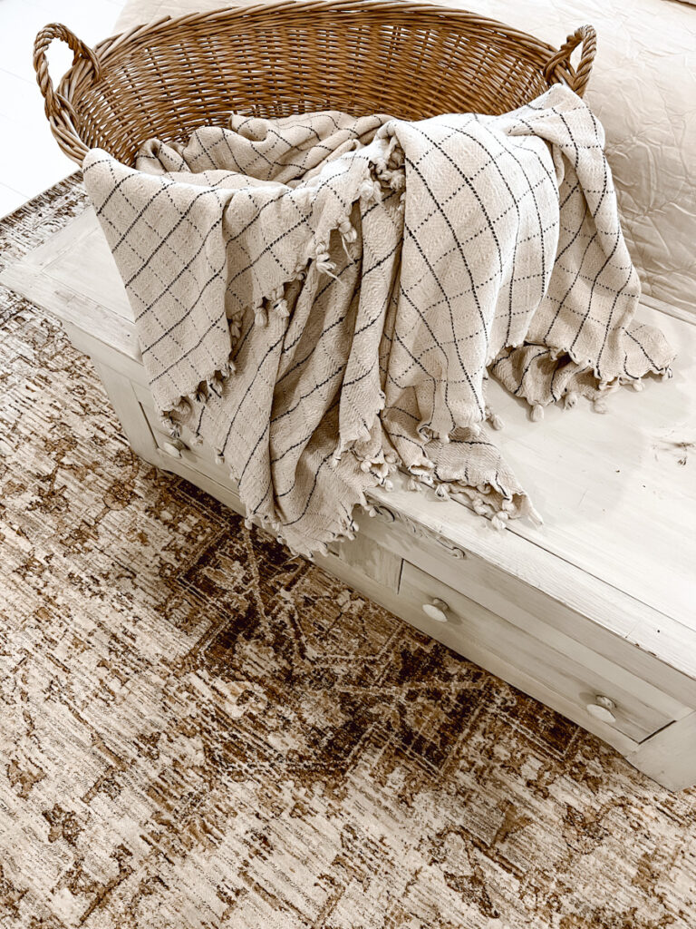 A New Cozy Warm-Toned Rug for our Bedroom - Deb and Danelle