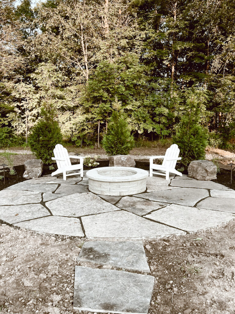 Our Fire Pit is Done - Deb and Danelle