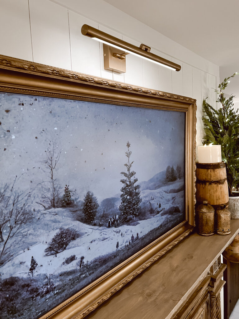 Our Picture Light above our TV and Several Other Options - Deb and Danelle