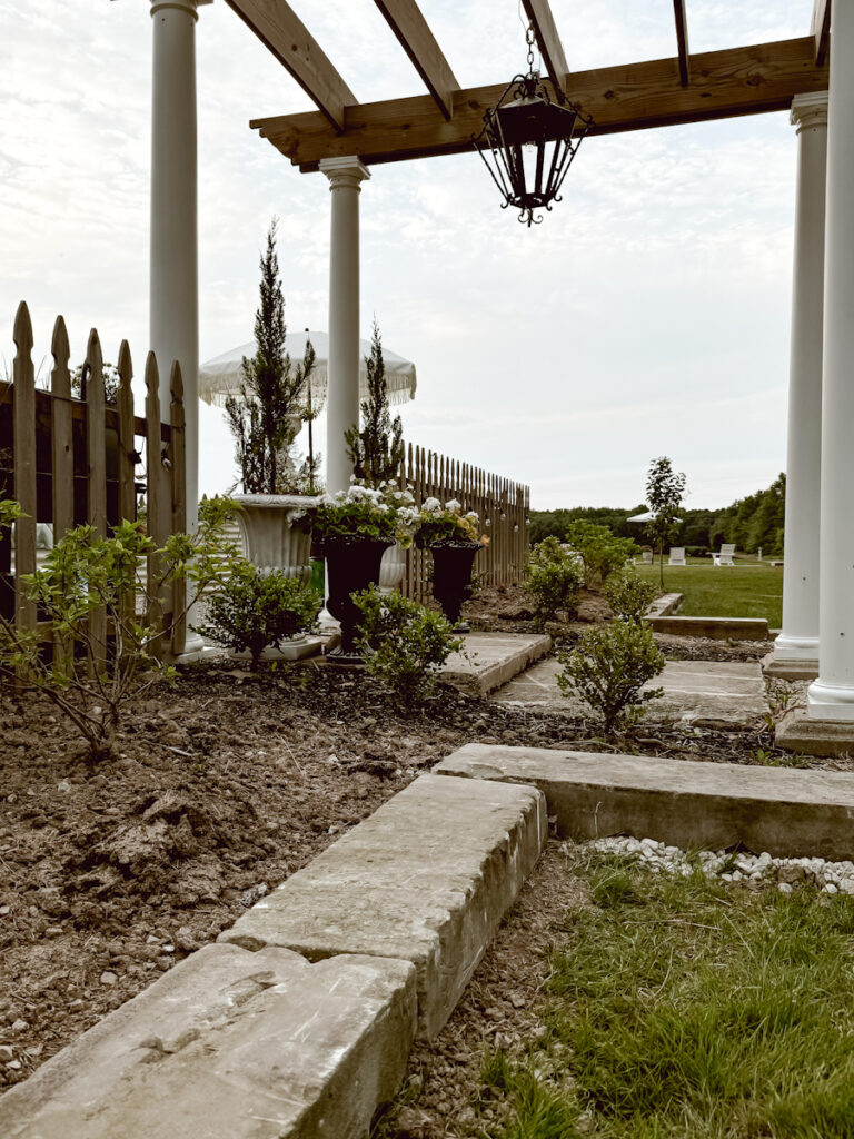 Concrete Border using Recycled Concrete - Deb and Danelle