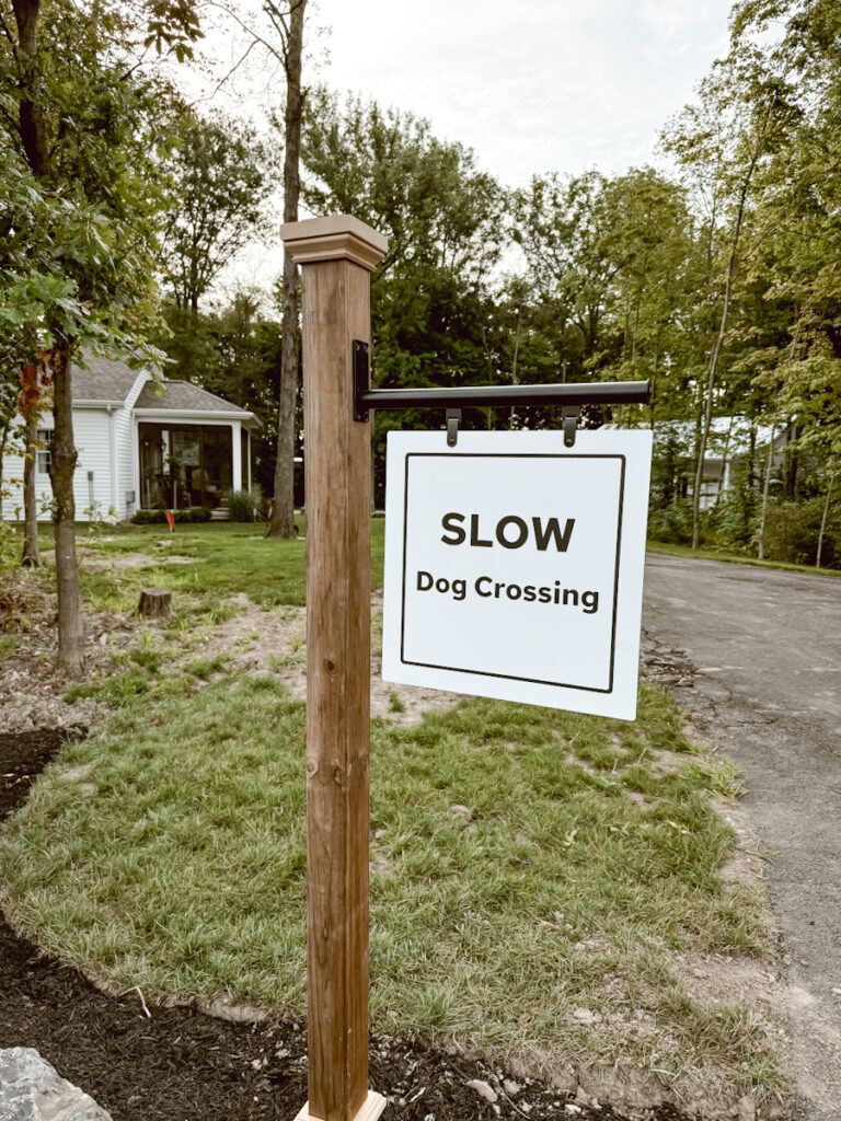 Landscaping Around our Driveway and New Sign - Deb and Danelle